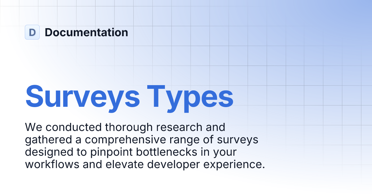 Surveys Types | Documentation